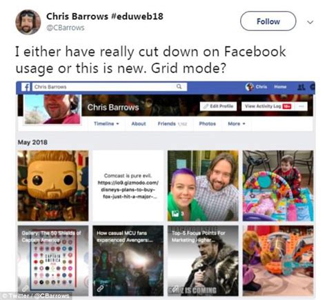 facebook profile page design trials new instagram style grid layout