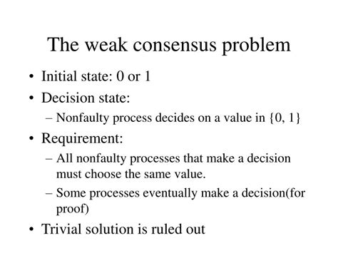 Ppt Impossibility Of Distributed Consensus With One Faulty Process Powerpoint Presentation