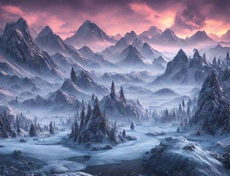 겨울의 아름다운 산 산 빙 경치 배경 일러스트 및 사진 무료 다운로드 Pngtree