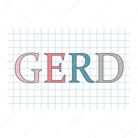 Gerd Enfermedad Por Reflujo Gastroesofágico Escrito En Papel A