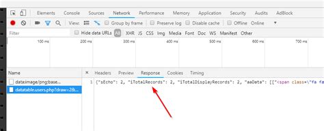 Datatables Warning Table Idtusers Invalid Json Response · Issue