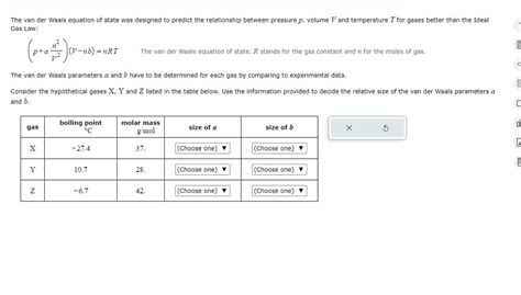 Answered The Van Der Waals Equation Of State Was Bartleby