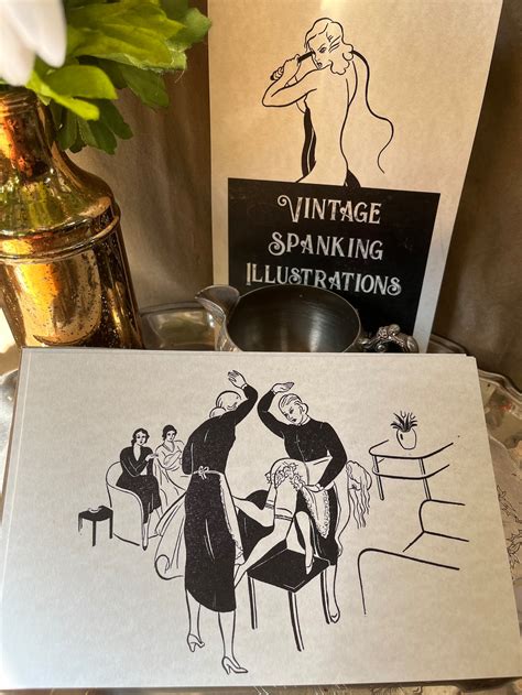 Vintage Spanking Illustrations Etsy