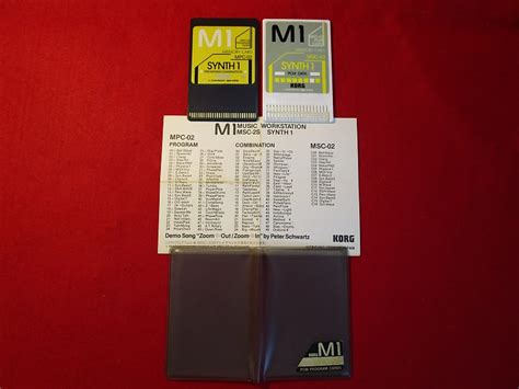 Korg M1 Pcm Program Cards Msc 02 Mpc 02 Synth 1 Tested Reverb
