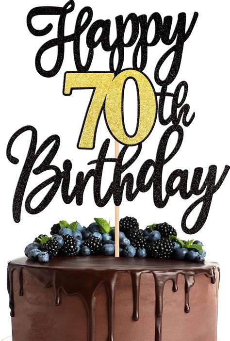 70th Birthday Cake Decorations Set Include 70th Birthday