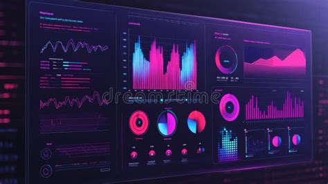 vibrant digital dashboard displaying data visualizations in various