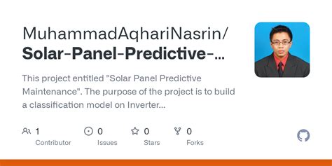 Github Muhammadaqharinasrin Solar Panel Predictive Maintenance