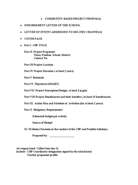 Community Based Program Format Pdf