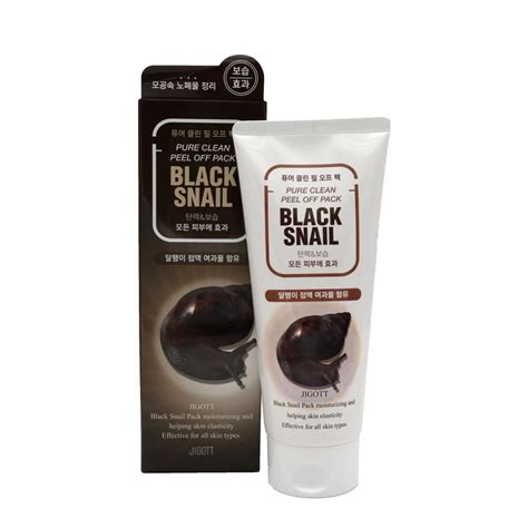 Очищающая маска плёнка с муцином черной улитки Jigott Black Snail Pure