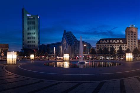 壁紙、ドイツ、住宅、噴水、夕、leipzig、広場、街灯、都市、ダウンロード、写真