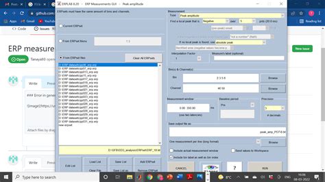 Erp Measurement Tool Error Issue Ucdavis Erplab Github