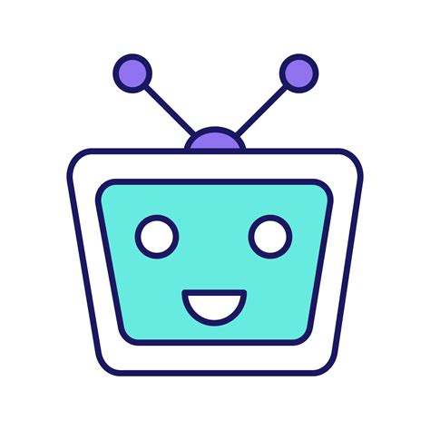 ícone De Cor Do Chatbot Talkbot Robô Moderno Tv Rindo Chat Bot