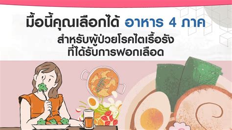 รายการ 5 นาทีกับแพทย์ธรรมศาสตร์ ตอน อาหาร 4 ภาค สำหรับผู้ป่วยโรคไต