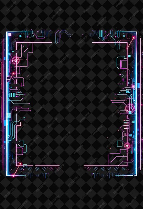 Pixelated Frame On Jet Black Background Bursting With Vivid And High