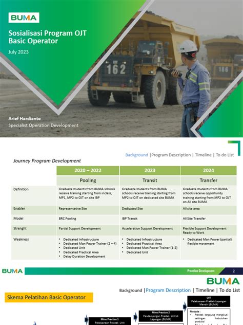 Sosialisasi Program Ojt Basic Operator Pdf