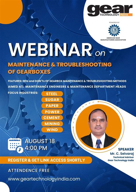 Webinar Advertisement Gear Technology India