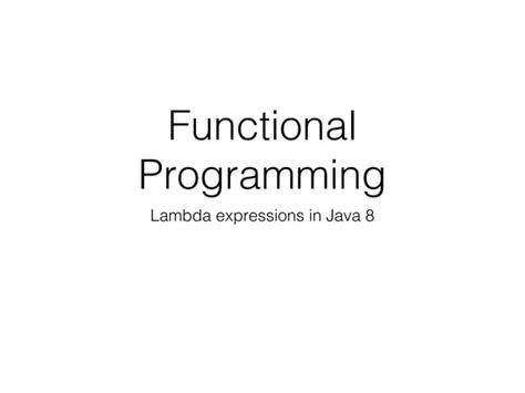 Functional Programming Ppt