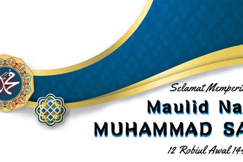 Contoh Desain Poster Maulid Nabi Muhammad Saw Terbaru Tahun Hijriah Untuk Diunduh
