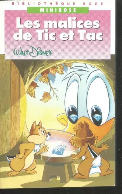 LES MALICES DE Tic Et Tac Walt DISNEY Bibliotheque Mini Rose SF5B EUR 3