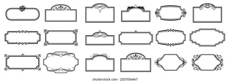 Vector Frame Set Ornamental Vintage Stock Vector Royalty Free