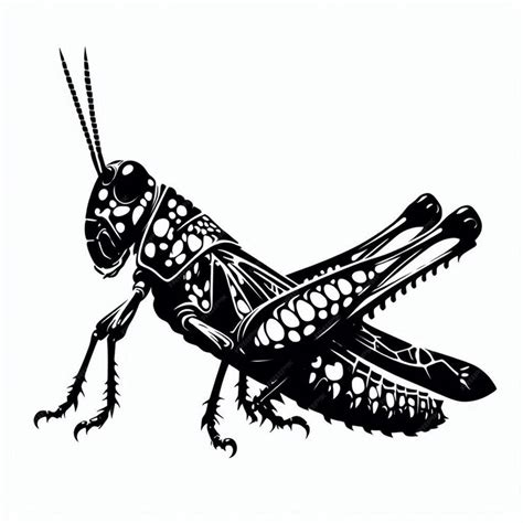 Premium Vector Grasshopper Contour Drawing White Black White Background