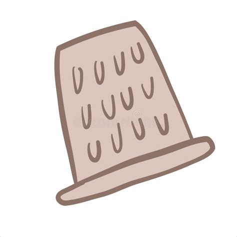 Thimble For Sewing Modeling Tools Stock Vector Illustration Of