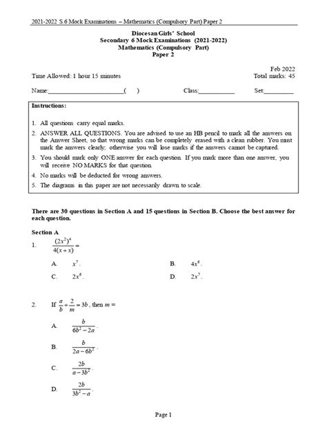 Maths Dse Pp Pdf