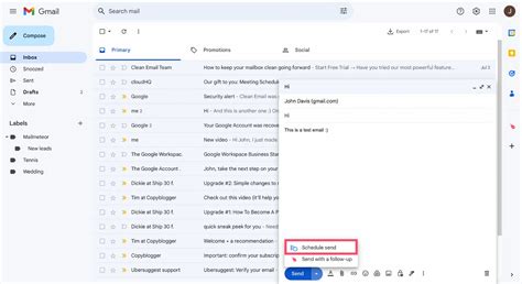 how to schedule an email in gmail screenshots included