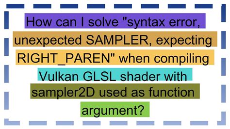 How Can I Solve Syntax Error Unexpected Sampler Expecting Right