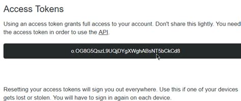 Get The Access Token For Pushbullet Api