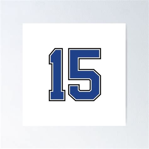Number Lucky Sports Jersey Fifteen Poster For Sale By Heavystyle