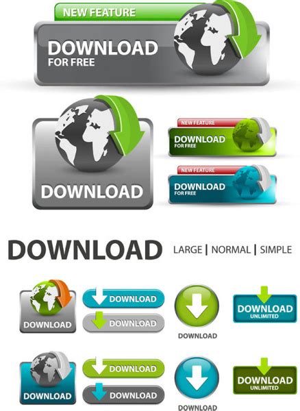 Elements Of Creative Web Button Design Vector Vectors Graphic Art Designs In Editable Ai Eps