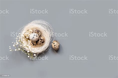 회색 배경에 단색 부활절 달걀 장식이 있는 행복한 부활절 템플릿 초대장 엽서 메뉴 전단지 배너 포스터에 대한 모형 디자인 부활절 카드 부활절 배너 4월에 대한 스톡 사진 및