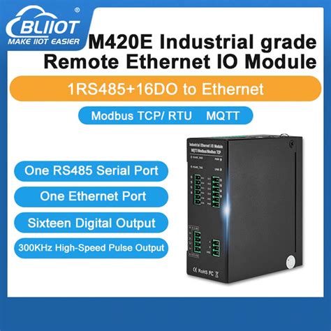 Industrial Rj45 Ethernet Port 16 Digital Outputs Module For Remote Control System Scada And Rj45