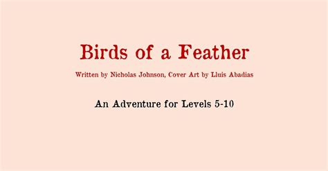 Birds Of A Feather Rpg Item Rpggeek