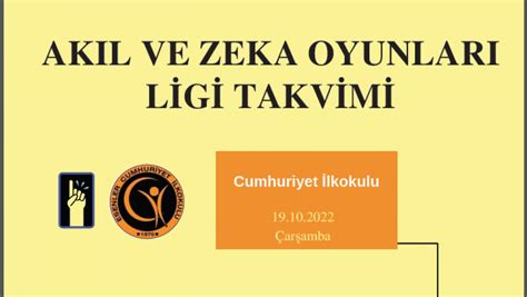 Akıl Ve Zeka Oyunları Ligi 1 Maç