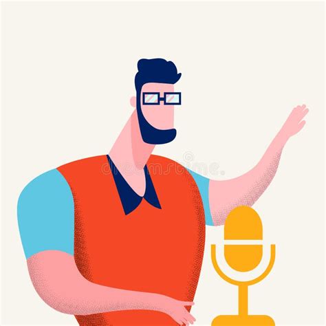 Internet Podcasting Program Vector Illustration Stock Vector