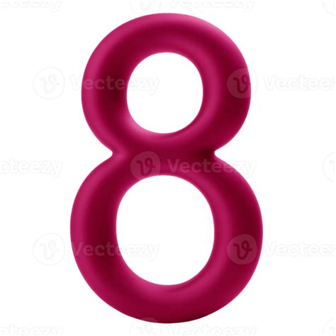 A Pink Three Dimensional Number 8 Sits On A Checkered Background