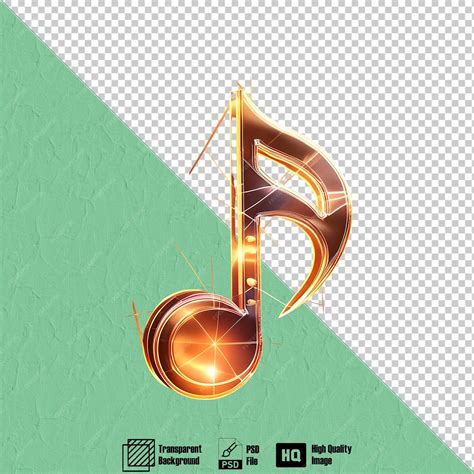 Eighth Note Beamed Symbol Isolated On Transpatent Background Premium