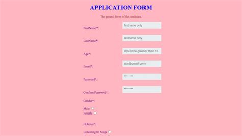 JS form validation