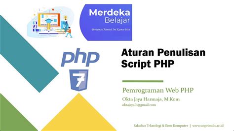 3 Pemrograman Php 7 Aturan Penulisan Script Php Youtube