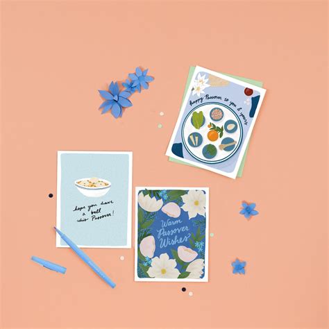 Seder Plate Card Happy Passover Card Slightly Stationery