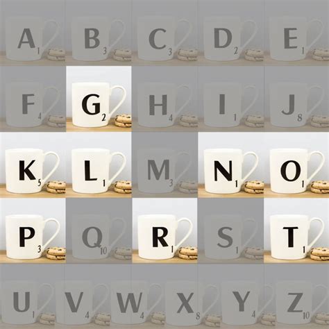 Scrabble Letter Mug Wild And Wolf Discontinued Version 370ml Ceramic Coffee Cup Etsy