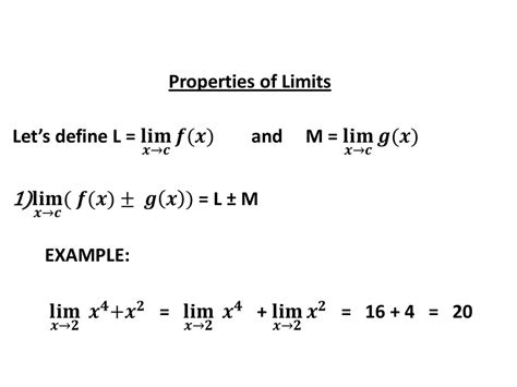 Properties Of Limits Ppt Download