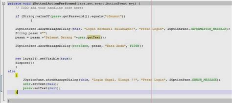 membuat program sederhana dengan password pada netbeans gudang ilmu