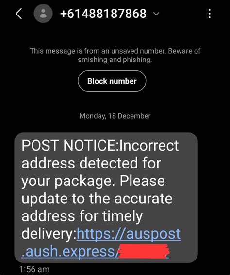 Incorrect Address R Australiapost