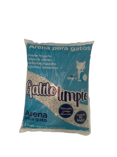 Gatito Limpio Arena Para Gato Gatito Limpio Azul 3 Kg 3 Unidades Iki