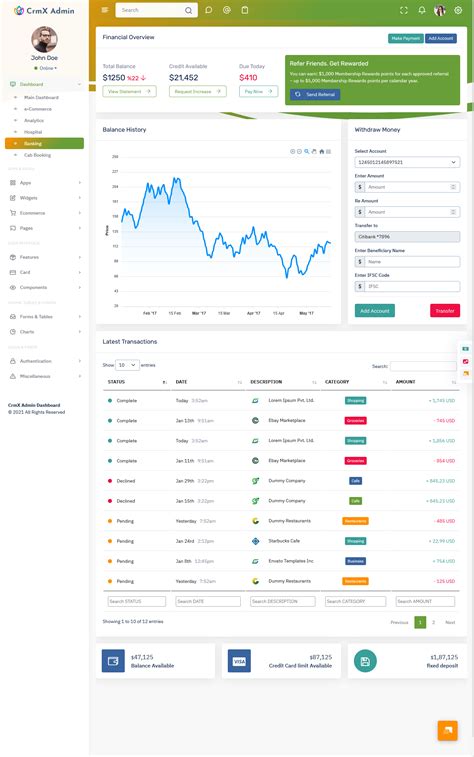Crmx Ltr Multi Colour Light Banking Dashboad Multipurpose Themes