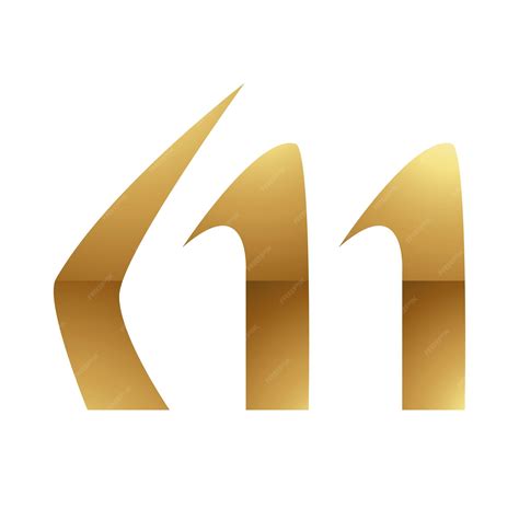 Premium Vector Golden Letter M Symbol On A White Background Icon 6