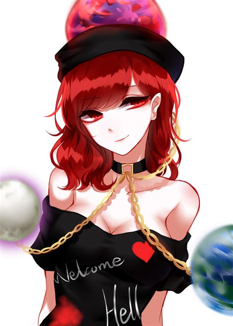 Safebooru 1girl Asymmetrical Hair Bare Shoulders Black Shirt Breasts